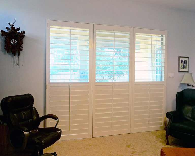 Plantation Shutters for Sliding Glass Doors in Austin TX